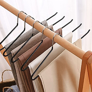 IULJH Metal Opening Seamless Hanger Household Bold Thickening Trousers Rack Z-Shaped Trousers Rack Household Storage Supplies