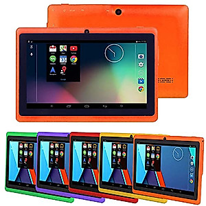 7" Android 4.4 Duad Core Tablet PC 1GB+8GB Dual Camera WiFi Bluetooth, Baby Toys for Boys Girls Adults (red)