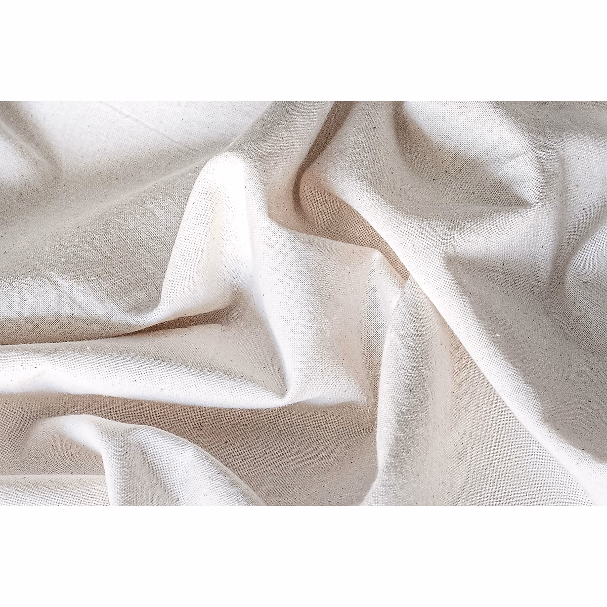 Unbleached Muslin Fabric by Yard - 5 Yards, 60" Wide All Natural Cotton Muslin Fabric for Sewing - Dye-Free, Medium Weight, Tan Cotton Fabric for Sewing - Versatile Muslin Material (5 Yards)