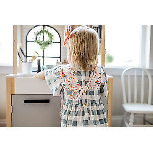 BapronBaby Peachy Dreams Bapron - No Neck Tie Safer Bib for Baby & Toddler - Soft Waterproof Stain Resistant - Machine Washable - Sz Baby/Toddler 6m-3T