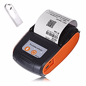 with Driver U Disk Thermal Printer Bluetooth Receipt Bill Wireless Portable Mini 58MM pos Printer 2 inch Android iOS Win MAC Pocket Ticket pos Printer for Restaurant Sales Retail 90mm/s Speed