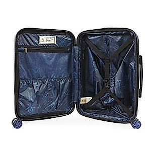 Original Penguin Crimson 21" Hardside Carry-on Spinner Luggage,Telescoping Handles, Metallic Blue, One Size
