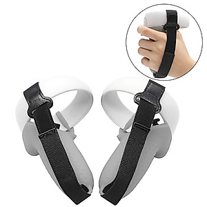 HIJIAO Knuckle Strap & Controller Grip Skin for Oculus Quest 2 (Gray)