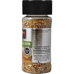 Weber Roasted Garlic & Herb Seasoning, 2.75 Ounce Shaker
