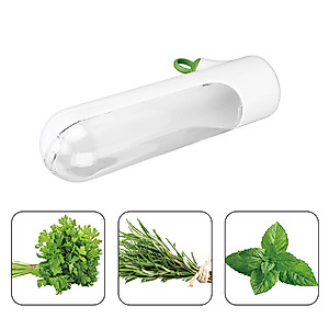 Lwuey Herb Savor Pod, Saver for Refrigerator Fresh Keeper Container Vegetable Preservation Bottle Vanilla Storage Cup Keep Greens Practical Tool Cilantro Mint Leaves Parsley Asparagus Kitchen Home