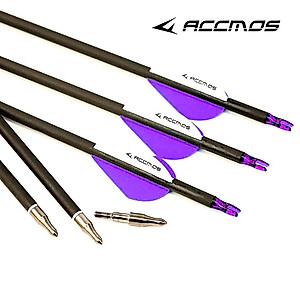 ACCMOS 600 Spine Arrow 28 Inch Arrow Target Practice Arrow Hunting Arrow Carbon Arrows Compound Bow Recurve Bow Adult Youth