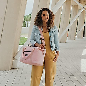 Jadyn Lola Travel Bag, Weekender/Overnight Duffel, Gym Tote Bag for Women (Pink Blush)