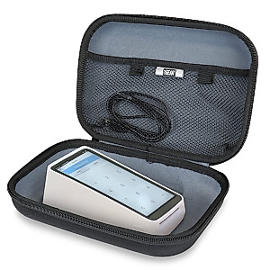 USA GEAR Square Terminal Case Compatible with Square Terminal Cash Register, Printer Paper, and Card Reader Accessories - Water Resistant Exterior and 3 Removable Pouches - Black