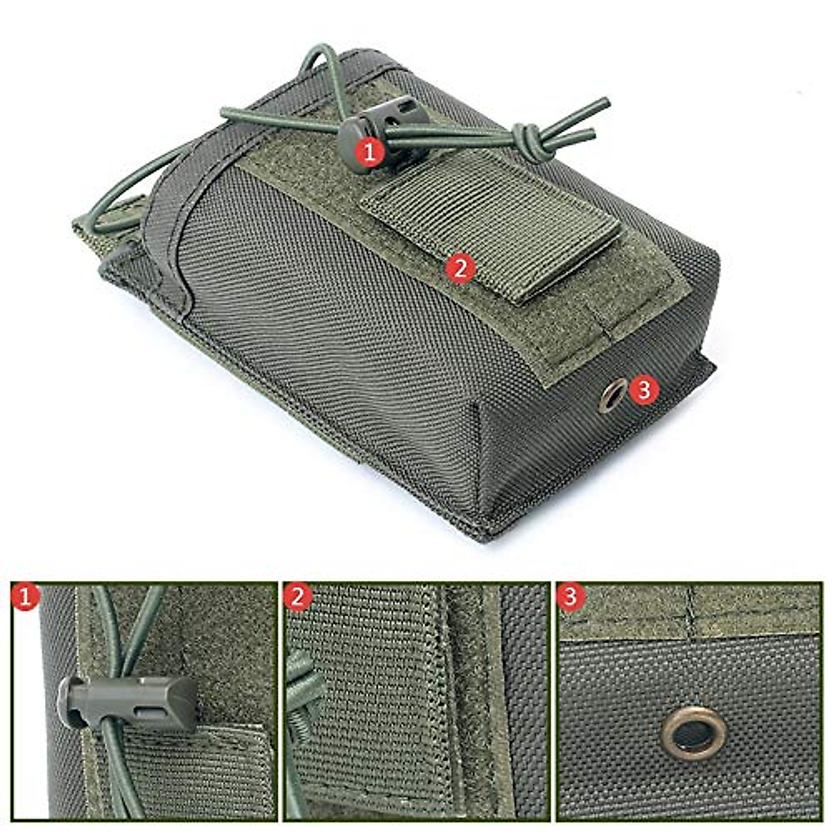 LIVIQILY 1000D Nylon Outdoor Tactical Pouch Sports Pendant Military Molle Radio Walkie Talkie Holder Bag Hunting Magazine Pouches Pocket