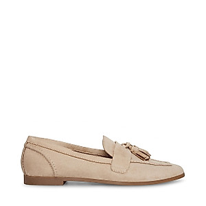 Steve Madden Womens Colorado Faux Suede Flat Loafers Tan 10 Medium (B,M)