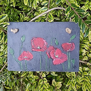 Lingluox 11"x6" 8 Pack Black Slate Cheese Board with Natural Edge for Kitchen,Slate Plates Blank Charcuterie Stone Plates for Cake Fruit Meat Appetizers Dried Fruits Display Chalkboard.