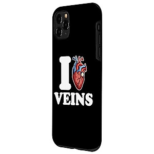 iPhone 11 Pro Max Funny Phlebotomy Humor for Phlebotomists - I Love Veins Case