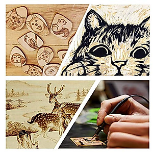 Wood Burning Kit, 110 Pieces Wood Burning Tool with Adjustable Temperature 200~420°C, Professional Wood Burner Pen for Embossing Carving Soldering