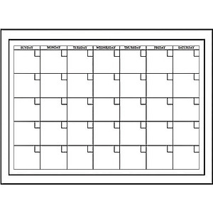 WallPops WPE94575 Medium Monthly Calendar, White & Off-White
