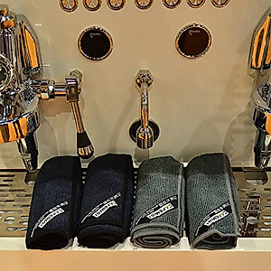 Barista Micro Cleaning Towels Pack - CAFEMASY 4pcs Soft Absorbent Non-Abrasive Micro Cleaning Cloth for Barista to Clean Steam Wand Coffee or Espresso Machine