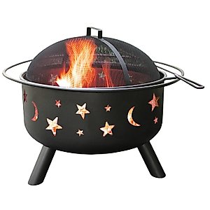 Landmann 28345 Big Sky Stars and Moons Firepit, Black