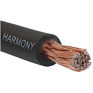 Harmony Audio HA-PW0BLK-10 1/0 0 Gauge Car Stereo Matte Black Power Cable Amp Wire - 10 FT