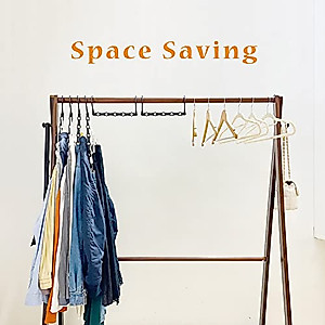 iYourHouse Space Saving Hangers Magic Hangers 10 Pack, Sturdy Plastic Space Saver Hangers for Heavy Clothes, Hanger Organizer for Dorms Apartments Small Closet (Black)