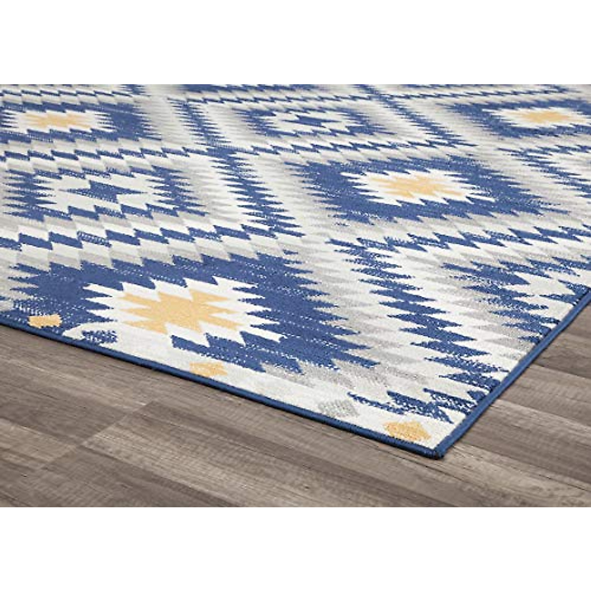 CosmoLiving by Cosmopolitan Amaia Area Rug, 5 ft x 7 ft, Kilim Cadet