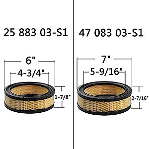 Panari 47 083 03-S1 Air Filter for K241 K301 K321 Mower (O.D. 7" x I.D. 5-9/16" x HT 2-7/16")