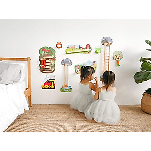 ORIBEL VertiPlay (Wall Toy) Busy Woodpecker, Wooden Toy and Nursery Room Decor | Easy to Install, Just Stick & Play!