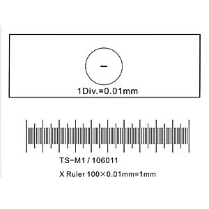 AmScope MR095 Microscope Stage Calibration Slide for USB Camera 0.01mm Stage Micrometer