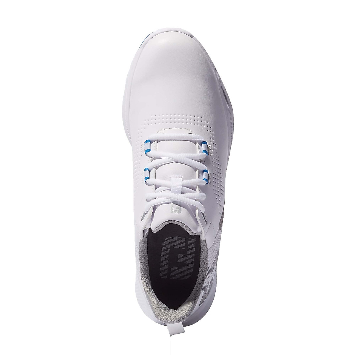FootJoy Men's FJ Fuel Golf Shoe, White/White/Blue Jay, 12