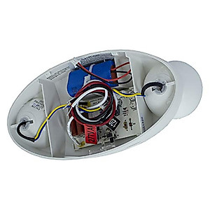 LFI Lights | Oval Emergency Light | White Housing | Two LED Adjustable Round Heads | Hardwired with Battery Backup | UL Listed | (1 Pack) | EL-M