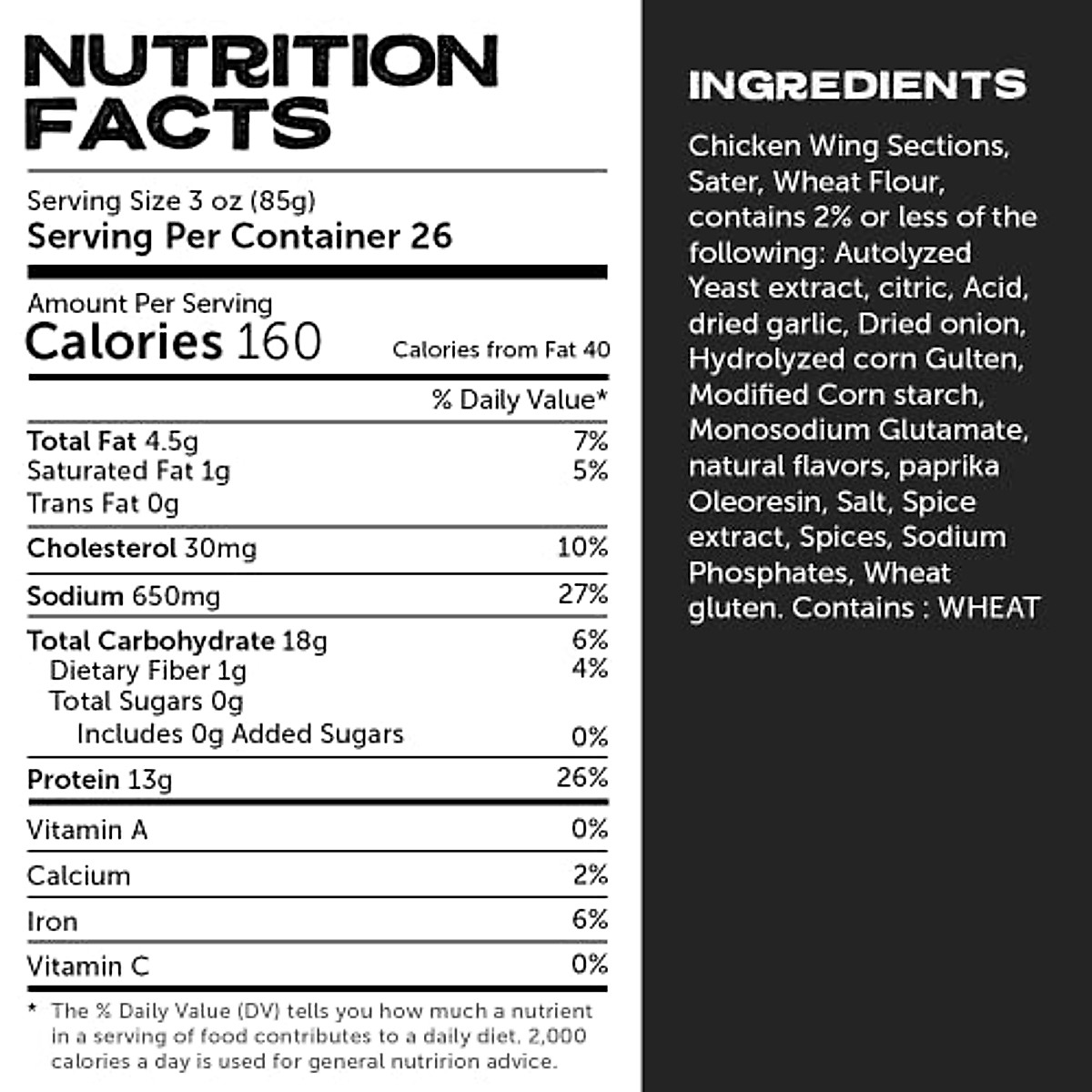 Grumpy Butcher Large Chicken Wings Fully Cooked (5 lb bag, 2 bags) | Juicy & Crispy Frozen Chicken Wings | Seasoned & Roasted Chicken Wings Family Pack | Premium Poultry Breed, No Added Preservatives