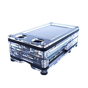 C4Labs DRPi-3.5NSX Nextion Screen Case – Raspberry Pi 3 B+, Duplex MMDVM v1.0, and Enhanced 3.5" Nextion Screen (Included) ~ Black Ice (Black)