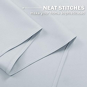 NICETOWN Greyish White Room Darkening Valances - Energy Efficient Kitchen Grommet-Top Kitchen Curtain Panels for Short Windows (2-Pack, W42 x L18 + 1.2 inches Header, Platinum-Greyish White)