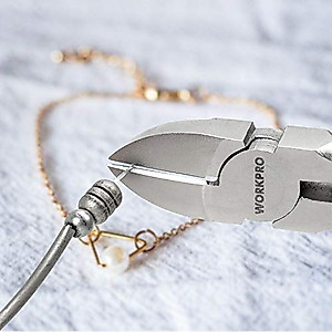 WORKPRO 7-Piece Jewelers Pliers Set, Jewelry Making Tools Kit with Easy Carrying Pouch (Blue)