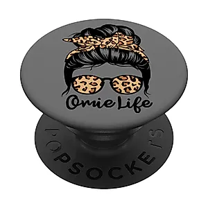 Omie Life Messy Bun Hair Funny Grandma PopSockets Swappable PopGrip
