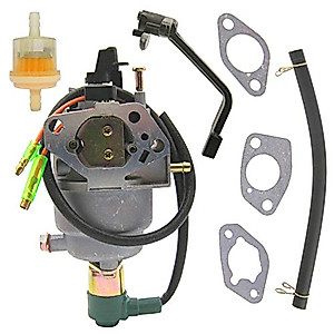 FitBest Manual Carburetor with Solenoid for Honda Generator GX340 GX390 188F 190F 13HP 14HP Engine