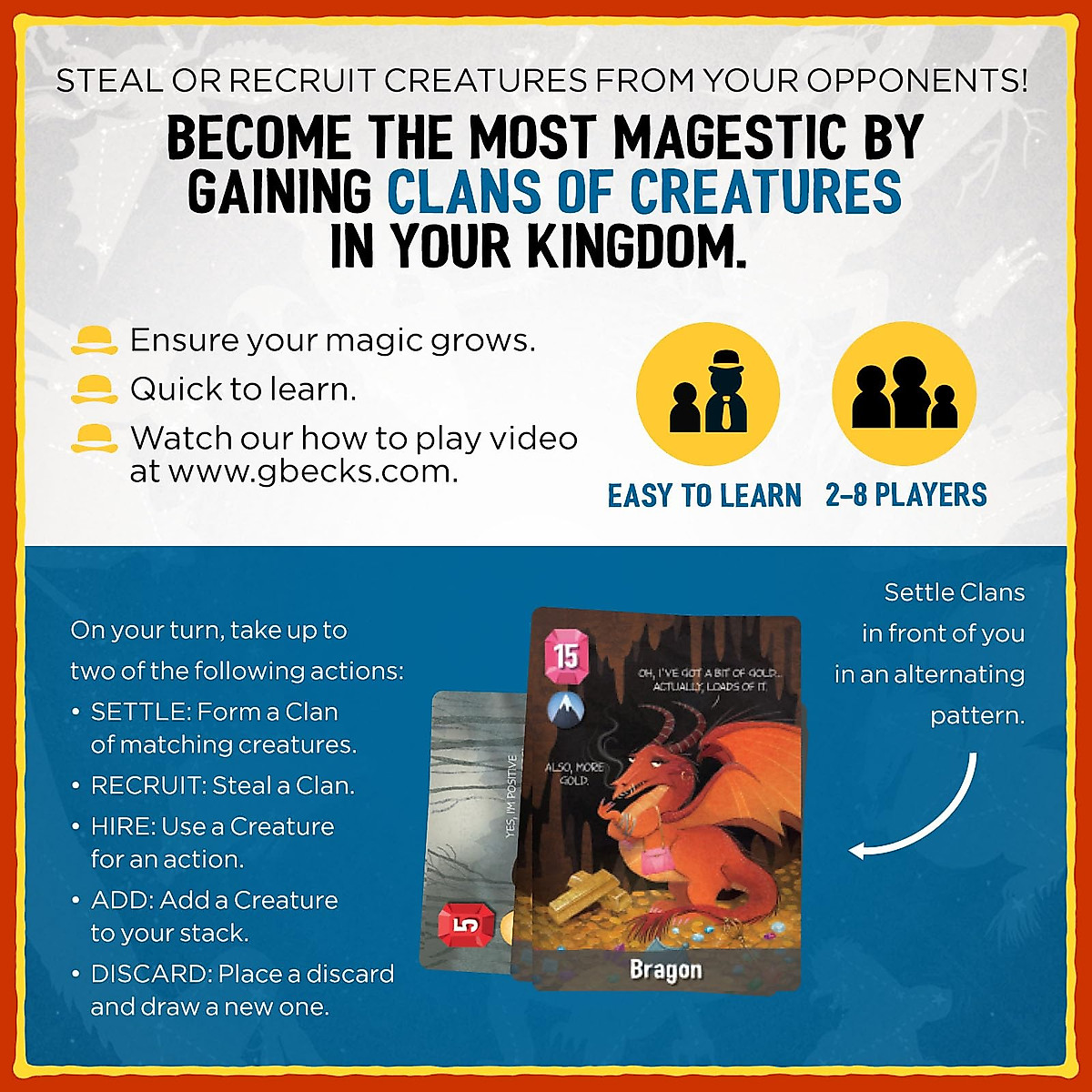 Grandpa Beck's Games Cover Your Kingdom | Cover Your Assets New & Very Obnoxious Brother | A Magically Malicious Party Game for 2-8 Players 9+