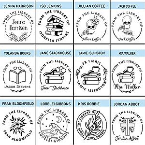 Butterfly Design, Monogram, Animals and Flowers. Custom Book Seal embossers Personalized Gift from The Library Book Belongs to Classroom