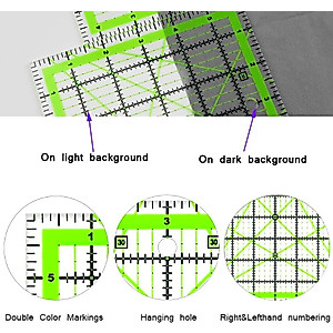 Quilting Rulers,4 Square Ruler Quilting Templates(4.5"X4.5", 6"X6", 9.5"X9.5", 12.5"X12.5"),Quilting Rulers Acrylic Rulers