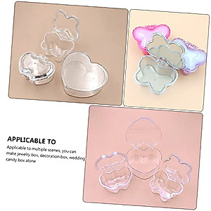 Kisangel 3pcs box Containers Decorative Organizer Holder Practical Plastic Trinket Art Desktop Bead Multi-purpose Multifunction Case Base Shape Candy Butterfly Cosmetic Nail Mini Small