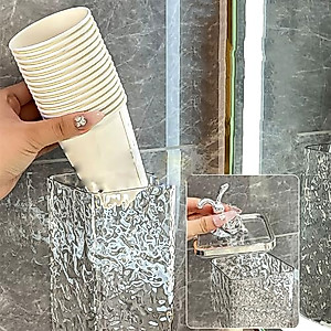 Argzm Easy to Install Paper Cup Holder Space Saving Cup Dispenser Sturdy Cups Container Shelves for Coffee Corner