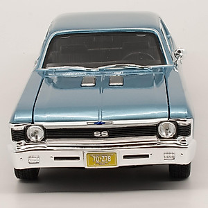 1970 Chevy Nova SS Coupe, Blue - Maisto 31132 - 1/18 scale diecast model car by Maisto
