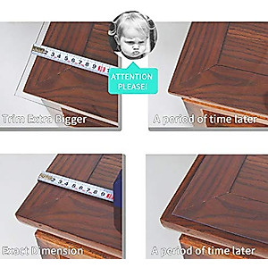 NECAUX Custom Multisize 1.5mm Thick Clear PVC Table Cover Protector - 24 x 48 Inch Water Resistant Plastic Rectangular Vinyl Non-Slip Desk Pad for Coffee Table/Writing Desk