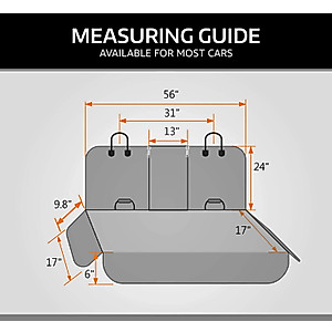 Vailge Bench Dog Seat Cover for Back Seat, 100% Waterproof Heavy-Duty & Nonslip Back Seat Cover for Dogs,Washable & Compatible Pet Car Seat Cover for Cars, Trucks & SUVs
