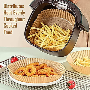 Gorwit Air Fryer Disposable Paper Food Grade Non-Stick Air Fryer Parchment Paper Round Liner For Oven Air Fryer Oven Oven Microwave Fryer 100 Sheets