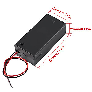 AEDIKO 8pcs 9V Battery Holder 9V Battery Holder with Switch 9V Battery Case with Switch 9V Battery Case Holder with Cover Storage Case Holder