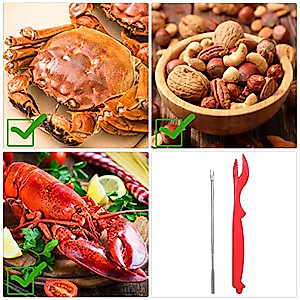 Seafood Tools Set includes 2 Crab Crackers, 2 Lobster Crackers Shellers, 4 Crab Leg Forks/Picks - Nut Cracker Set