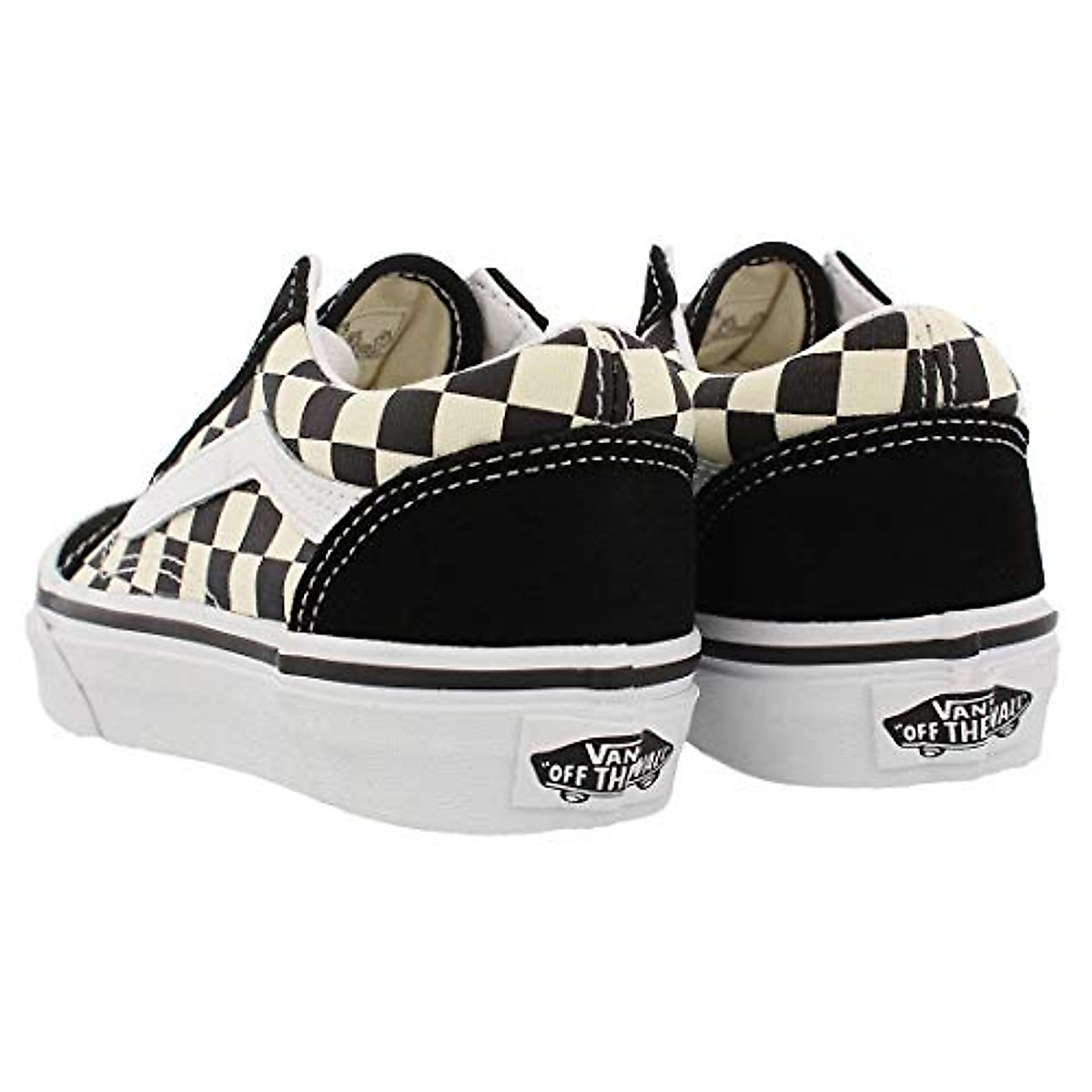 Vans Kids K Old Skool Primary Check Black White, 3 Little Kid