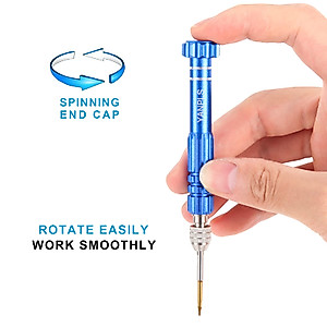 YANPLS Small Watch Eyeglass Screwdriver Set， Micro Precision Eyeglass Repair Screwdriver Kit Small Screwdriver Set for Electronics、Sunglasses、Jewelry（blue）