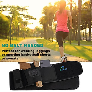 Belly Band Gun Holster for Concealed Carry - Waist Pistol Holsters for Women and Men - Fits Glock, Ruger LCP, Taurus G2C, S&W M&P 40 Shield Bodyguard, Sig Sauer, Kahr, Beretta, 1911, etc