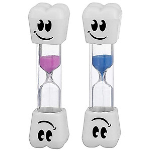 Smile Tooth 2 Minute Sand Timer Assorted Colors (2 Pack)