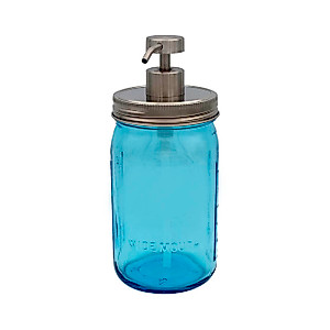 Mason Jar Lifestyle Satin/Brushed #2 Stainless Steel Soap Pump Lid | Hand Soap Pump Top/Lotion Dispenser Pump Replacement Lids for Mason Jars (Wide Mouth)